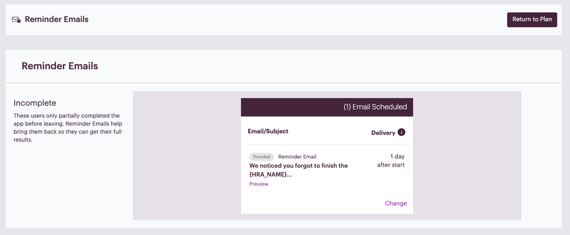 Reminder Emails